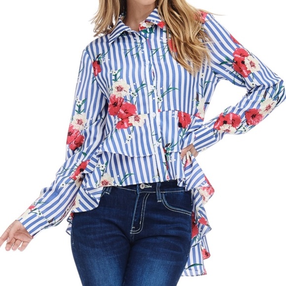 JJ’s Fairyland | Tops | Layered Ruffle Blouse | Poshmark